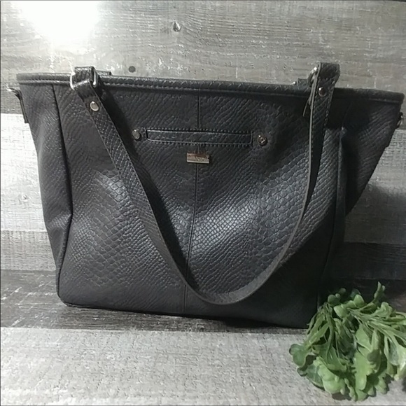 thirty-one | Bags | Thirtyone Townsfair Reversible Tote Gray Leather ...